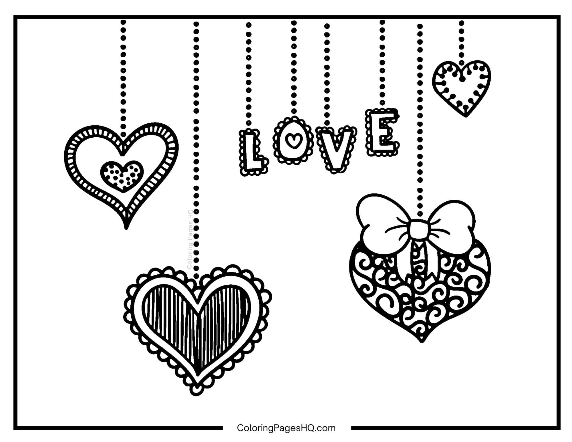 Cute Heart Coloring Pages (Free PDF Printables) - Coloring Pages HQ