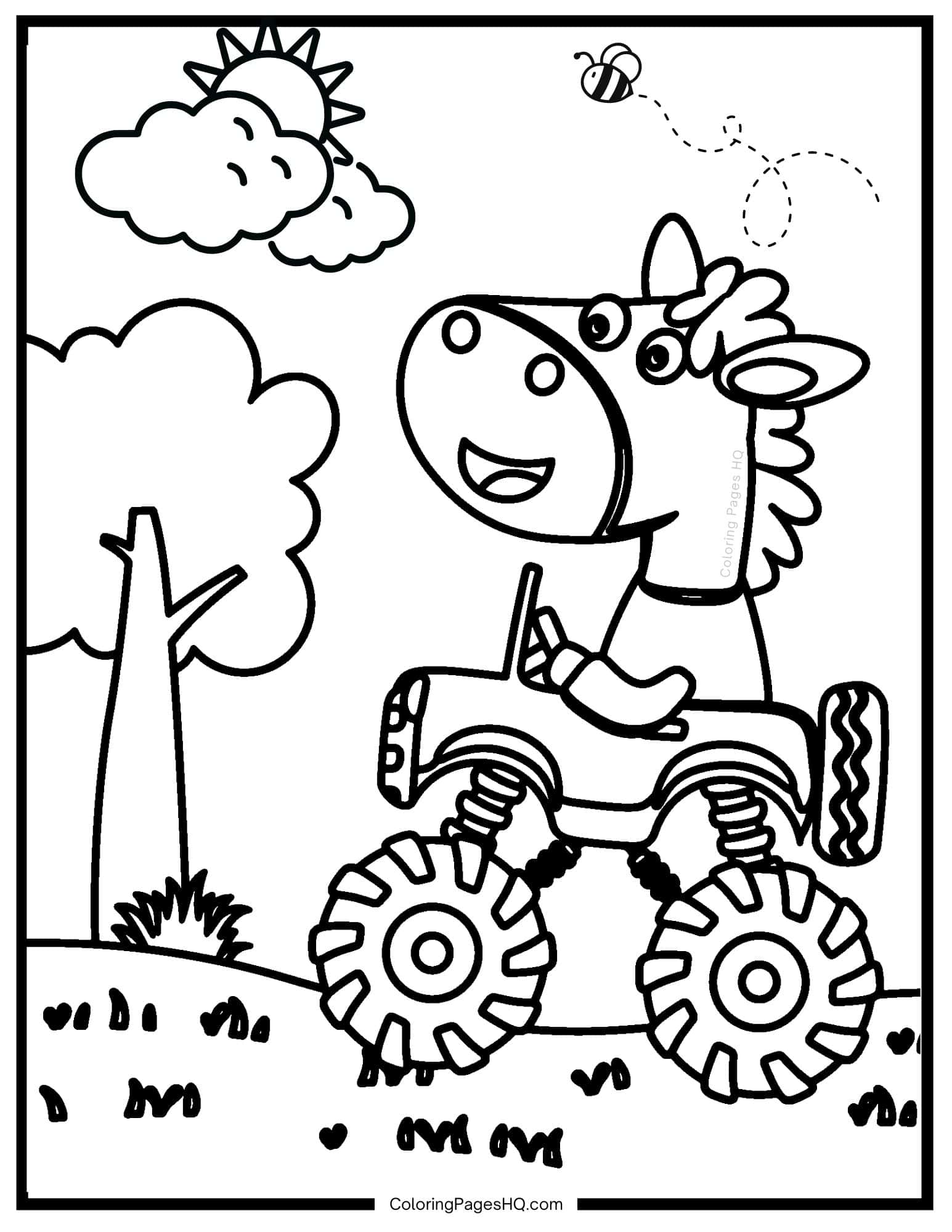 Cute Monster Truck Coloring Pages (Free PDF Printables) - Coloring Pages HQ