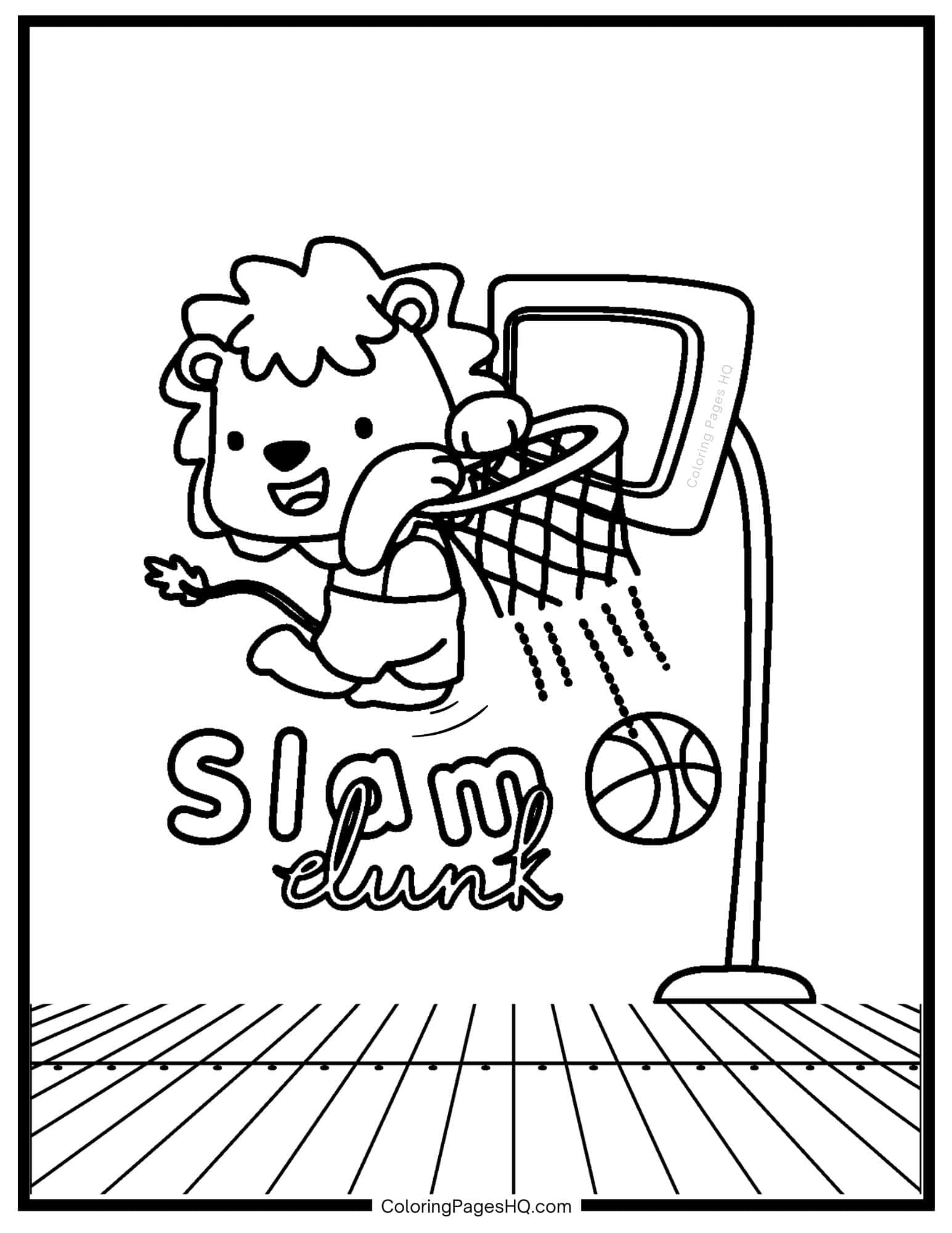 Cute Basketball Coloring Pages (Free PDF Printables) - Coloring Pages HQ