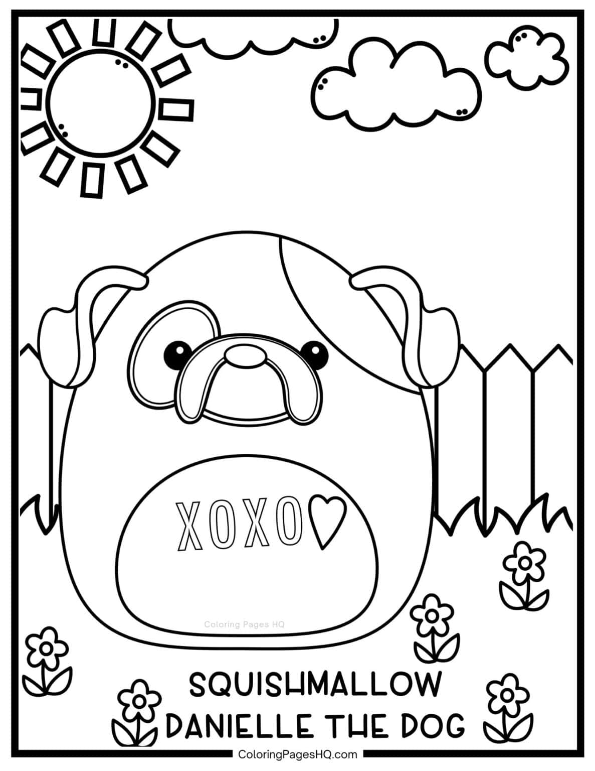 Cute Dog Squishmallow Coloring Pages (Free PDF Printables) - Coloring ...