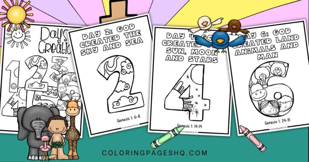 Days of Creation Coloring Pages (Free PDF Printables) - Coloring Pages HQ