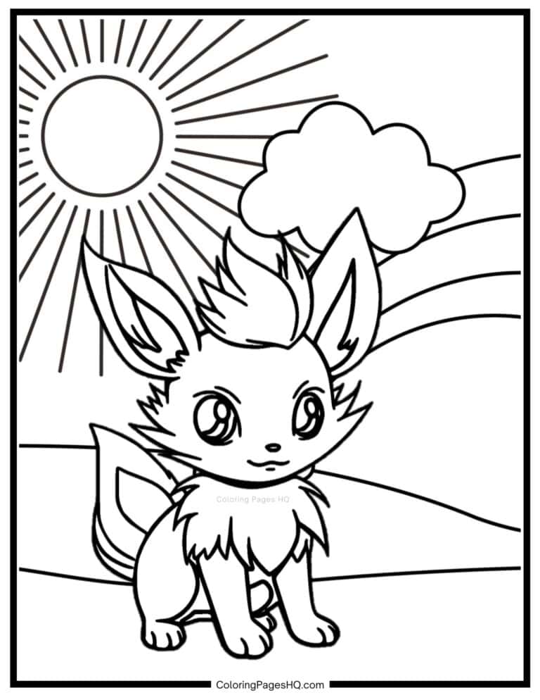 Pokémon Eevee Coloring Pages (Free PDF Printables) - Coloring Pages HQ
