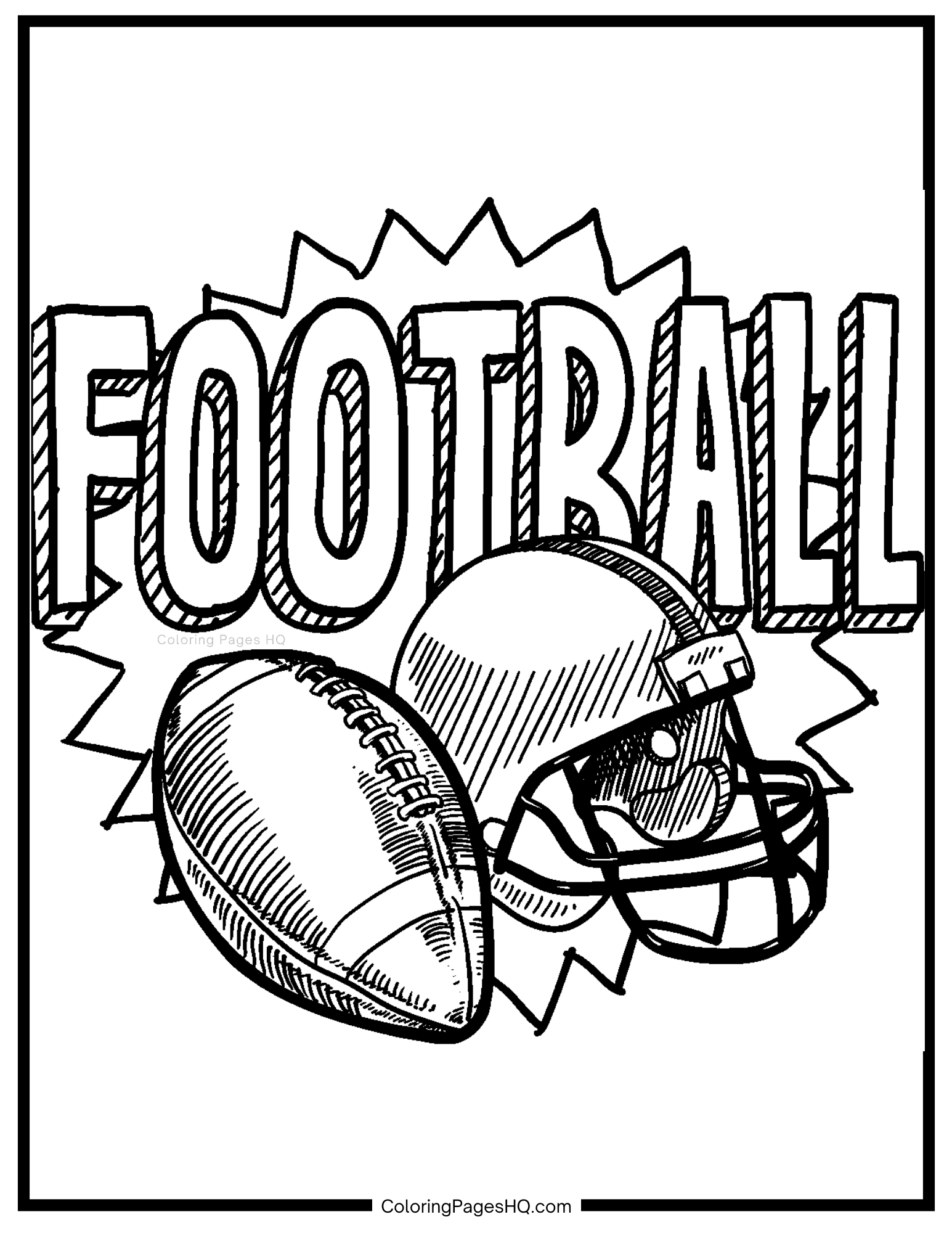 Fun Football Coloring Pages (Free PDF Printables) - Coloring Pages HQ