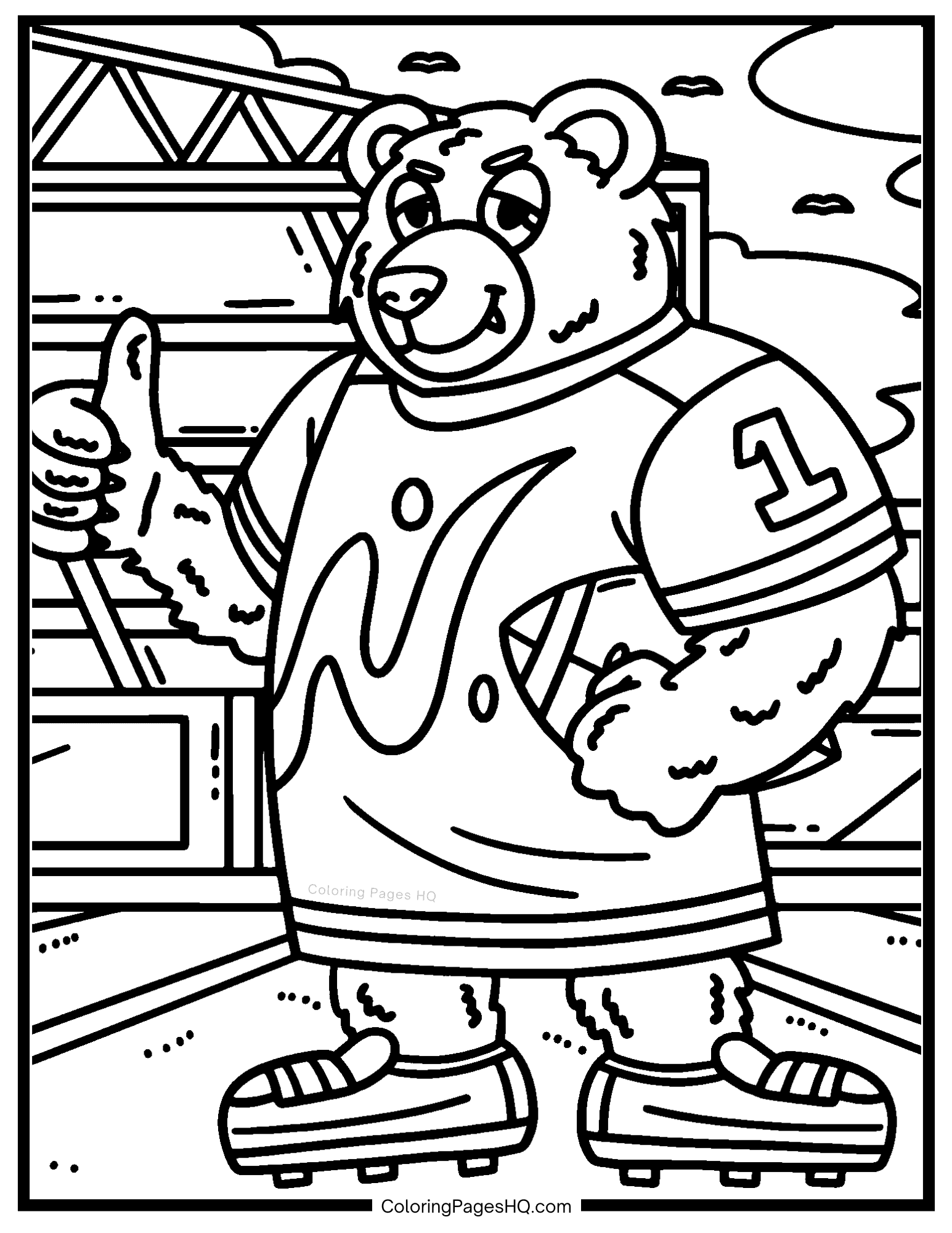 Fun Football Coloring Pages (Free PDF Printables) - Coloring Pages HQ