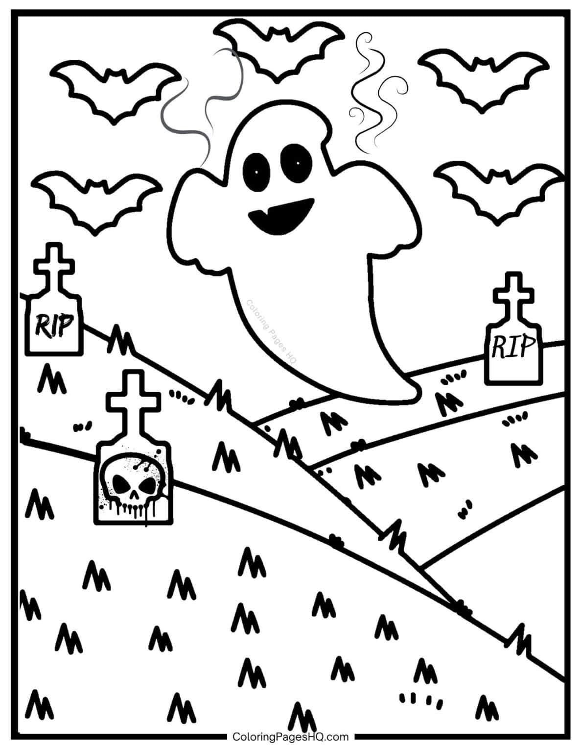 Ghost Coloring Pages (Free PDF Printables) - Coloring Pages HQ