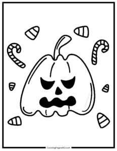 Halloween Candy Coloring Pages (Free PDF Printables) - Coloring Pages HQ