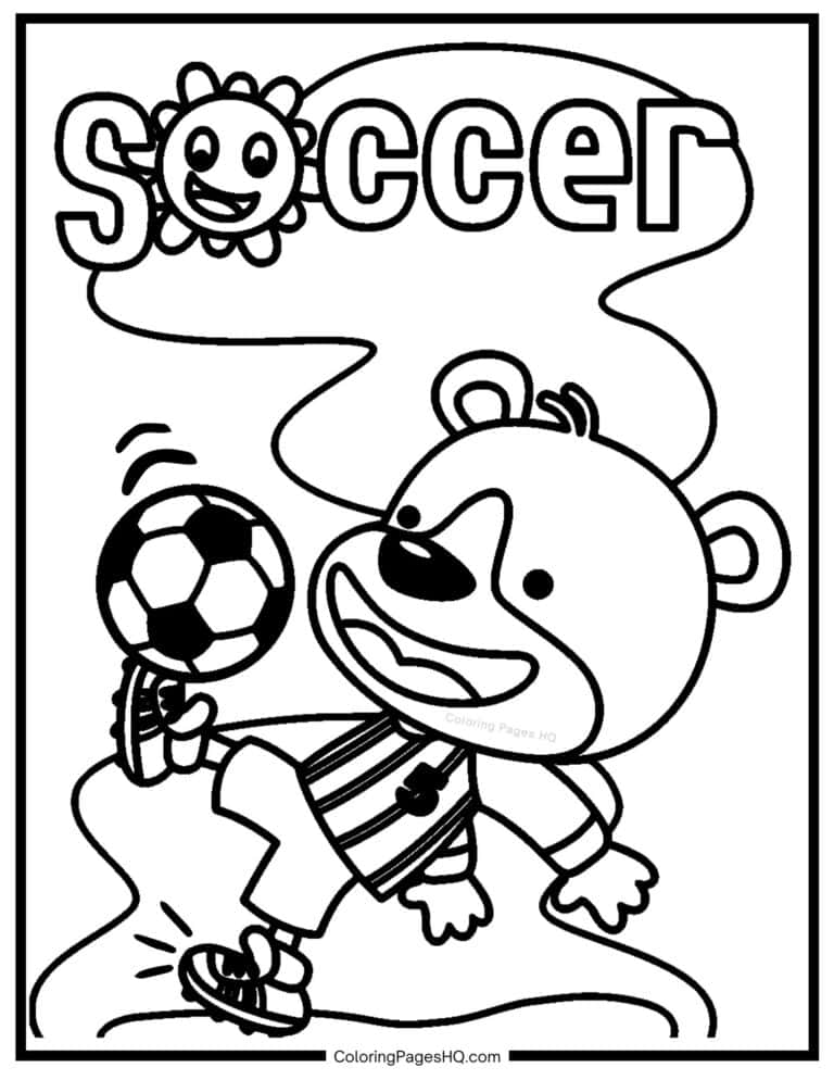 Fun Soccer Coloring Pages (Free PDF Printables) - Coloring Pages HQ