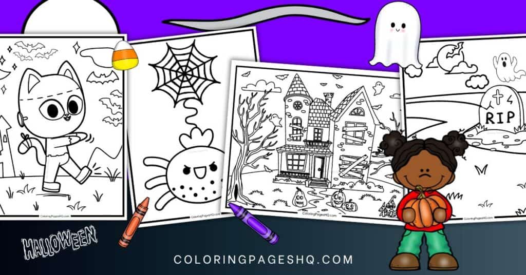 Halloween Coloring Pages (Free PDF Printables) - Coloring Pages HQ
