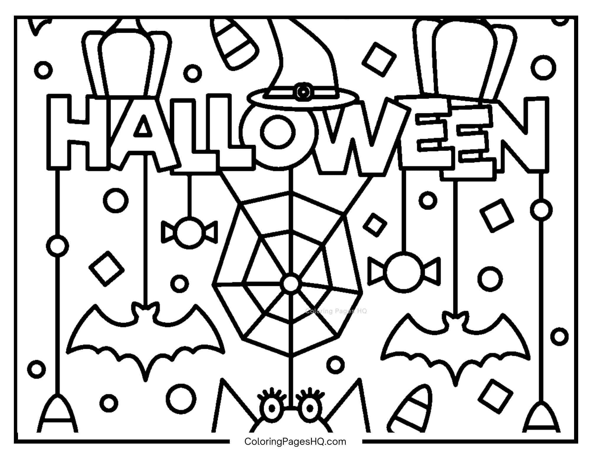 Halloween Coloring Pages (Free PDF Printables) - Coloring Pages HQ