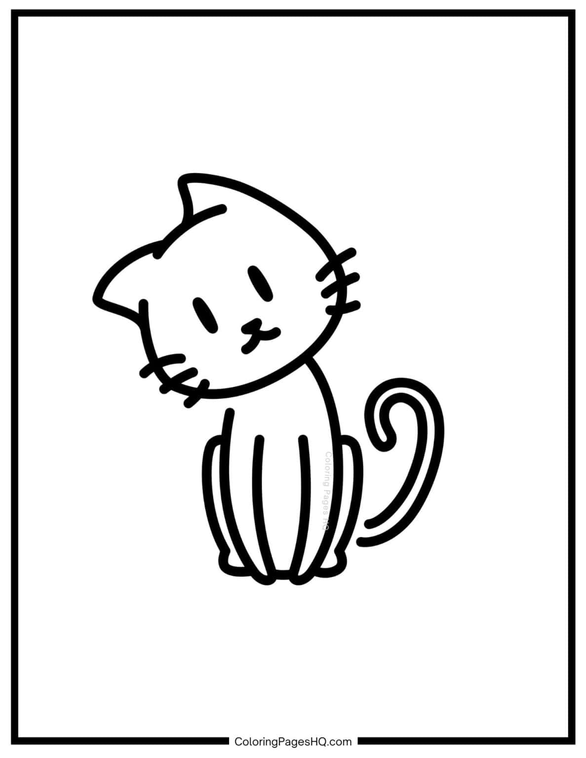 Cute Cat Coloring Pages (Free PDF Printables) - Coloring Pages HQ