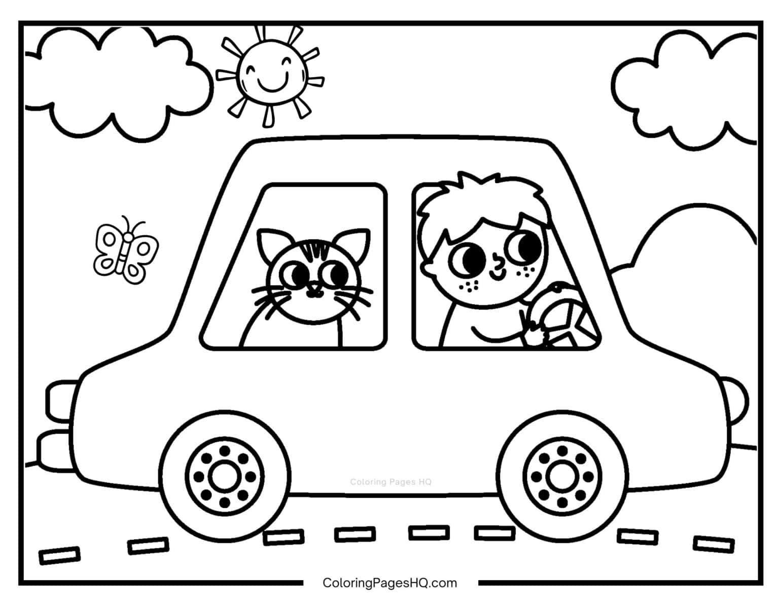 Cute Cat Coloring Pages (Free PDF Printables) - Coloring Pages HQ