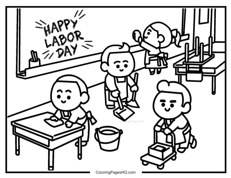 Labor Day Coloring Pages (Free PDF Printables) - Coloring Pages HQ