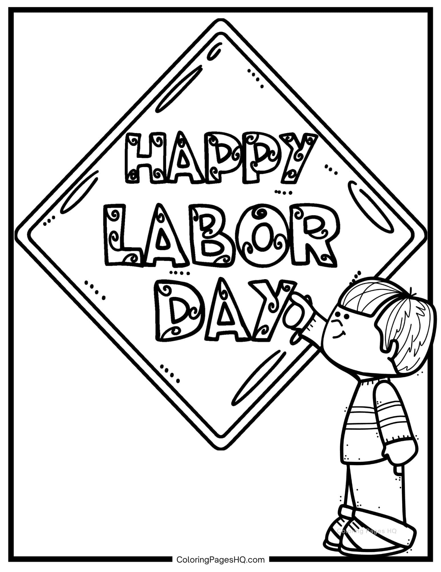 Labor Day Coloring Pages (Free PDF Printables) - Coloring Pages HQ