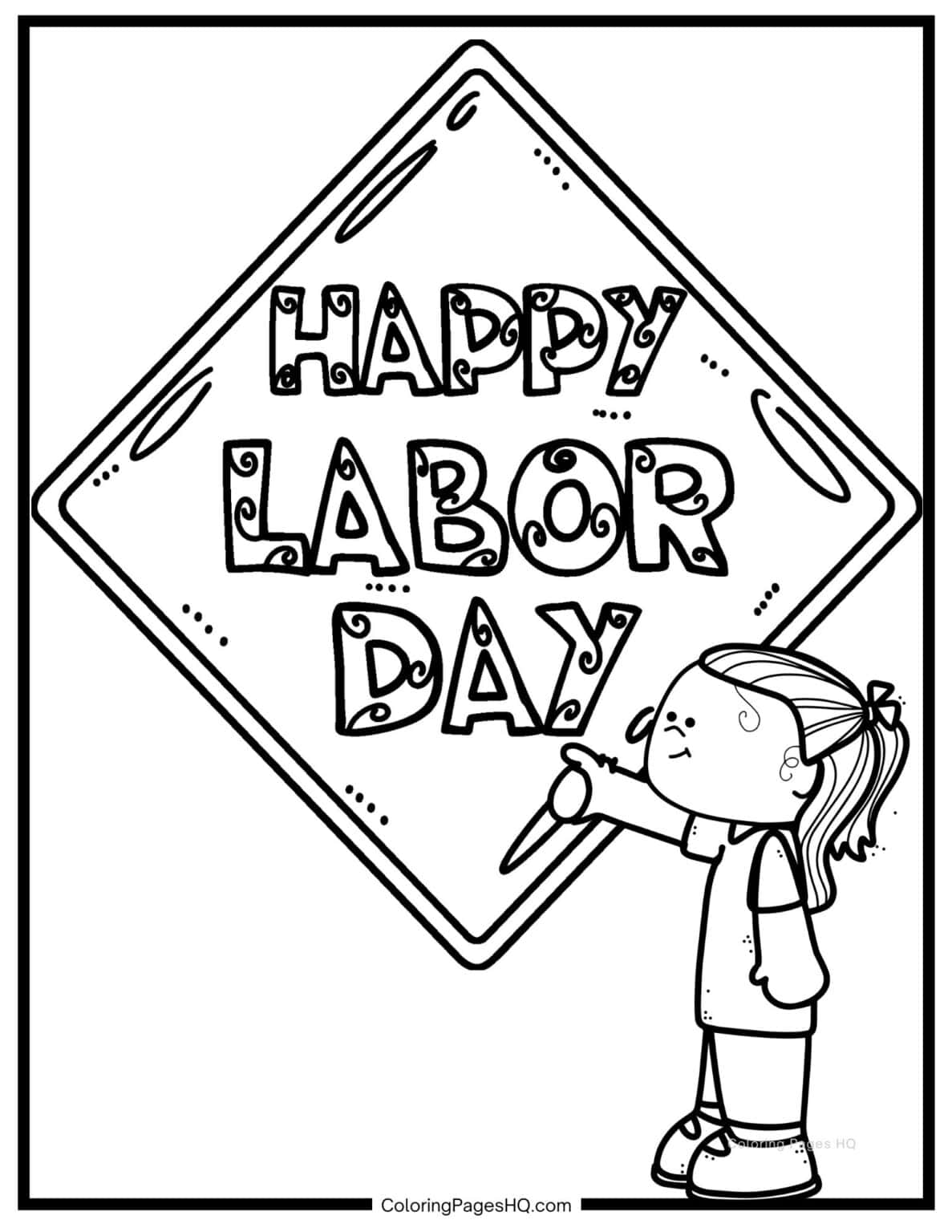 Labor Day Coloring Pages (Free PDF Printables) - Coloring Pages HQ