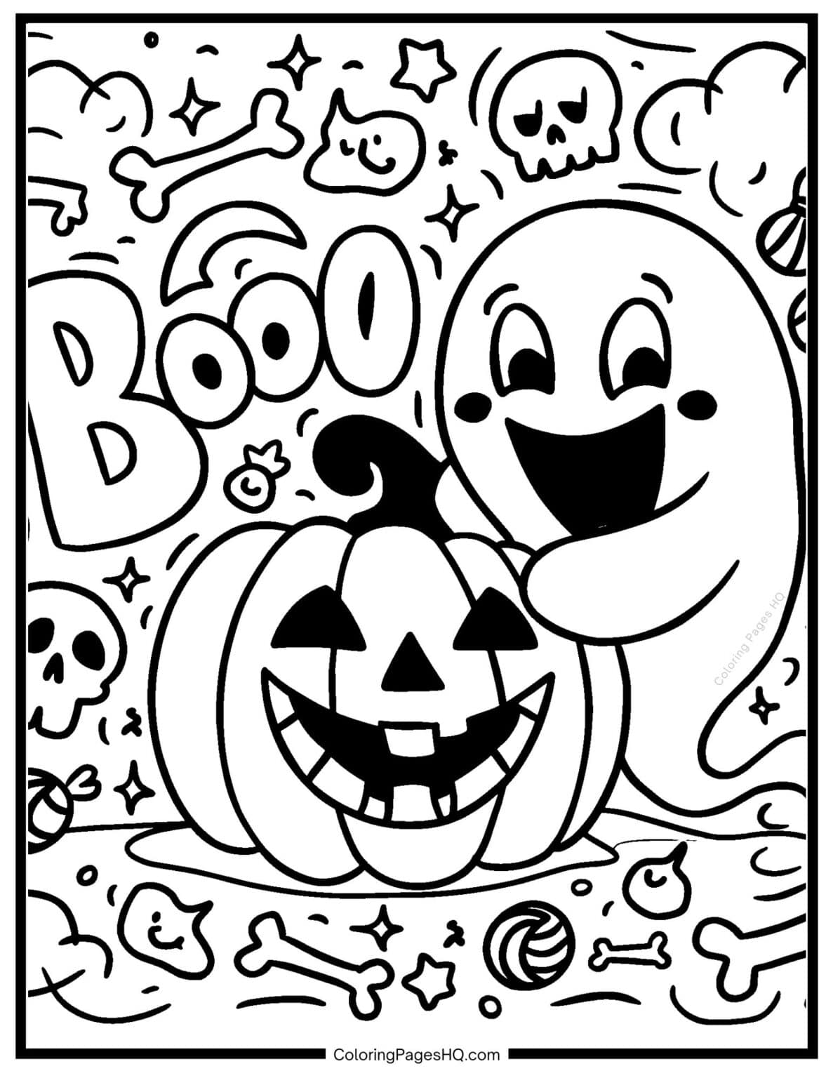Ghost Coloring Pages (Free PDF Printables) - Coloring Pages HQ