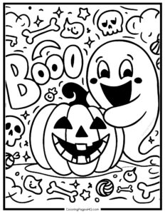 Ghost Coloring Pages (Free PDF Printables) - Coloring Pages HQ
