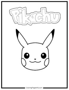 Pikachu Coloring Pages (Free PDF Printables) - Coloring Pages HQ