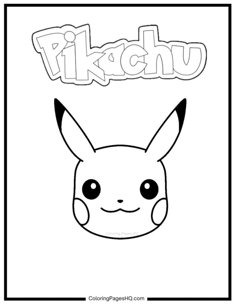 Pikachu Coloring Pages (Free PDF Printables) - Coloring Pages HQ