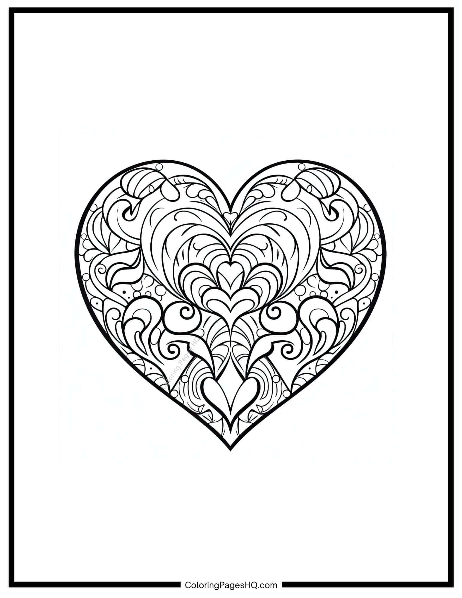 Cute Heart Coloring Pages (Free PDF Printables) - Coloring Pages HQ