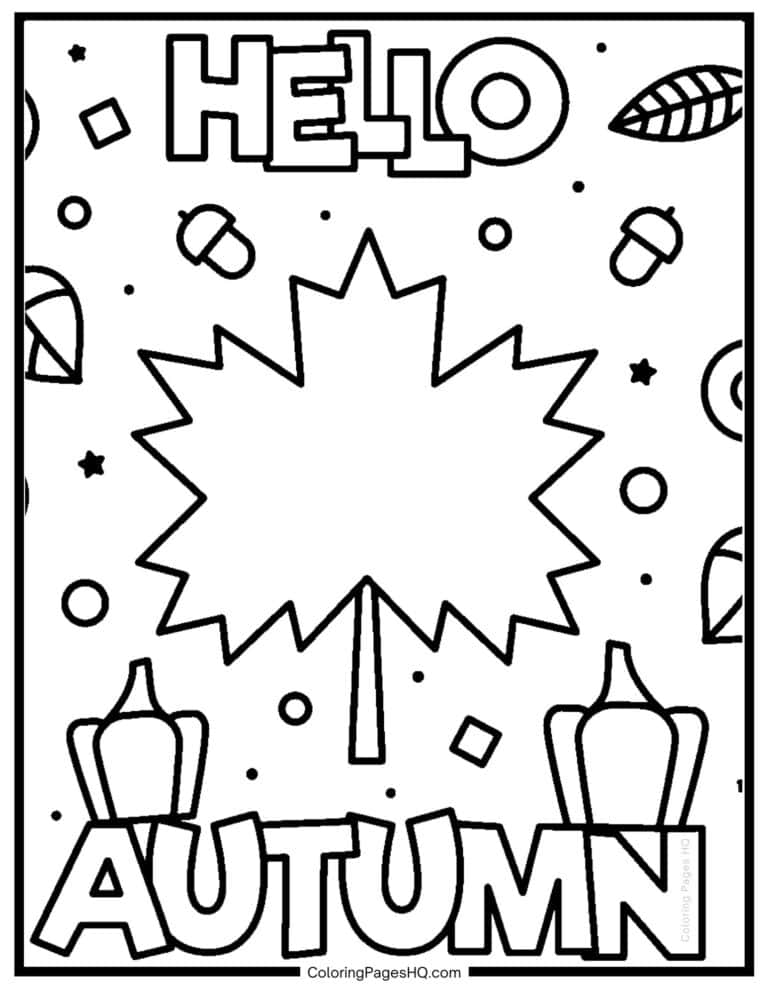 Fall Coloring Pages (Free PDF Printables) - Coloring Pages HQ
