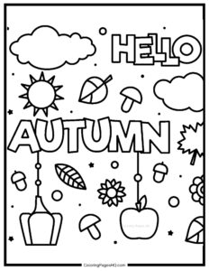 Fall Coloring Pages (Free PDF Printables) - Coloring Pages HQ