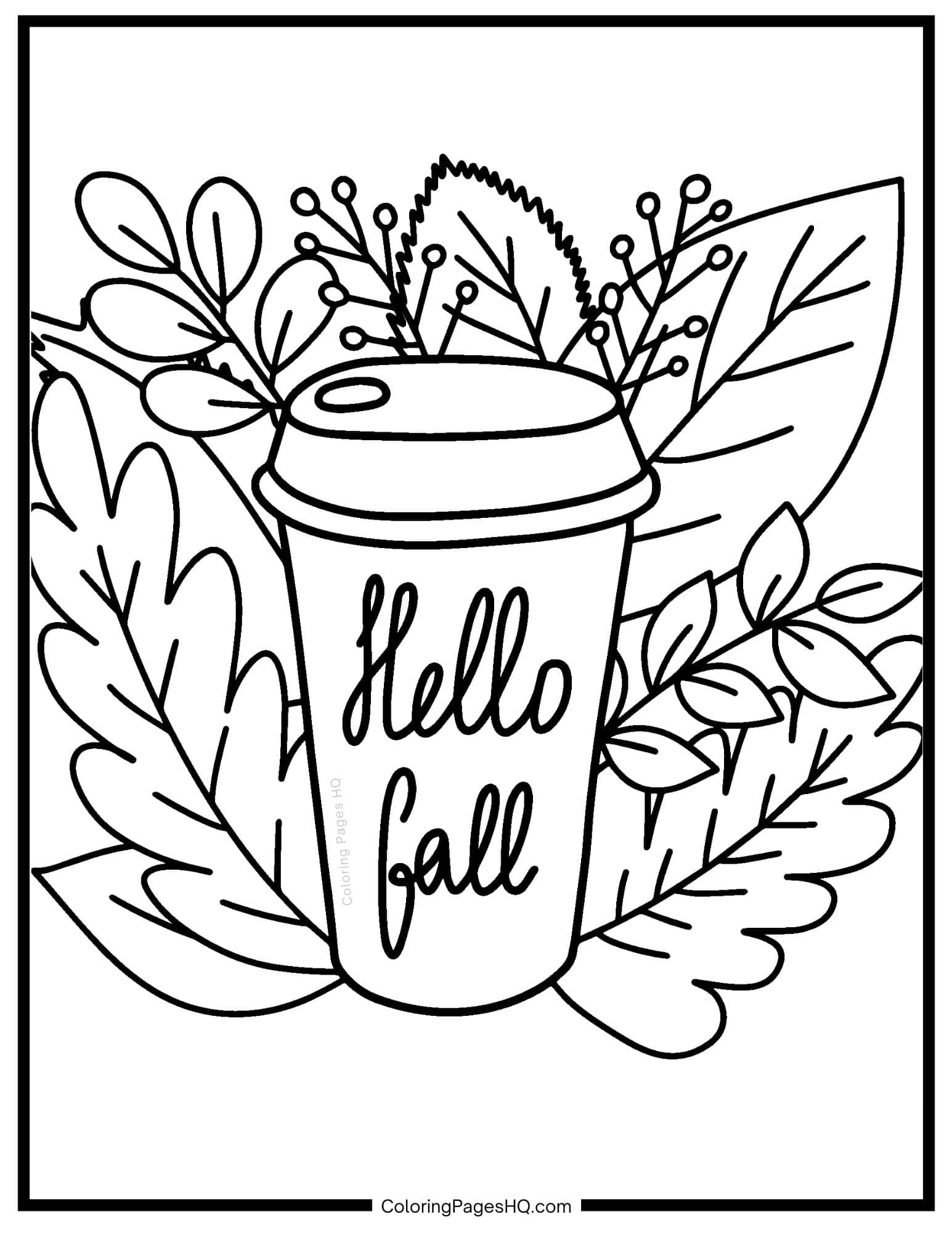 Fall Coloring Pages (Free PDF Printables) - Coloring Pages HQ