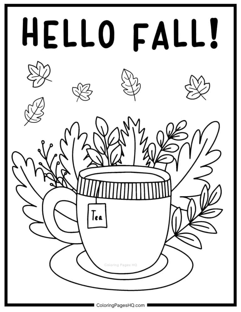 Fall Coloring Pages (Free PDF Printables) - Coloring Pages HQ