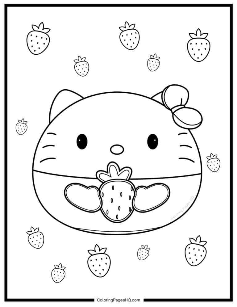 Fun Squishmallow Sanrio Coloring Pages (Free PDF Printables) - Coloring ...