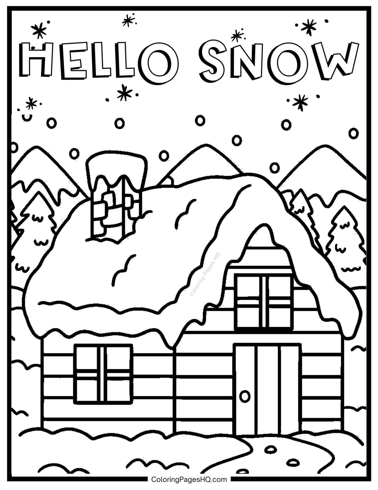 Winter Coloring Pages (Free PDF Printables) - Coloring Pages HQ