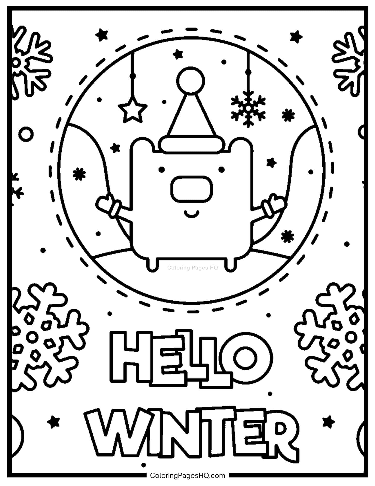 Winter Coloring Pages (Free PDF Printables) - Coloring Pages HQ