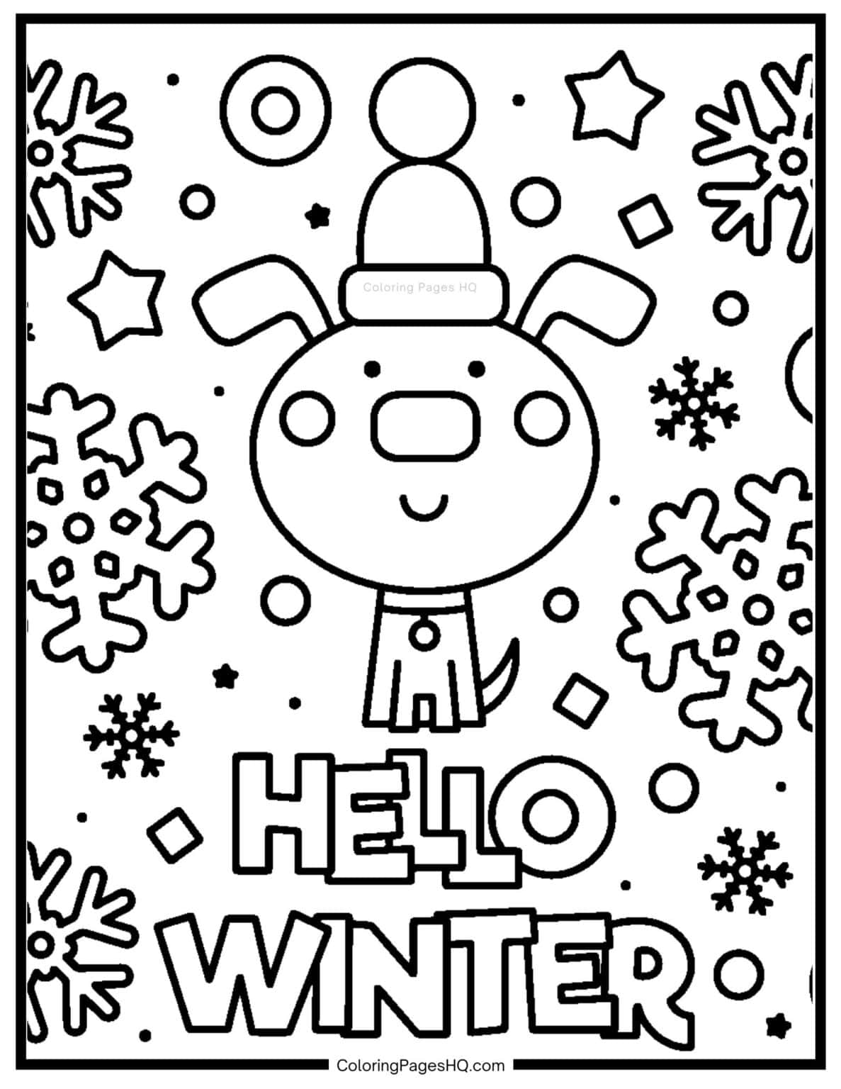 Winter Coloring Pages (Free PDF Printables) - Coloring Pages HQ