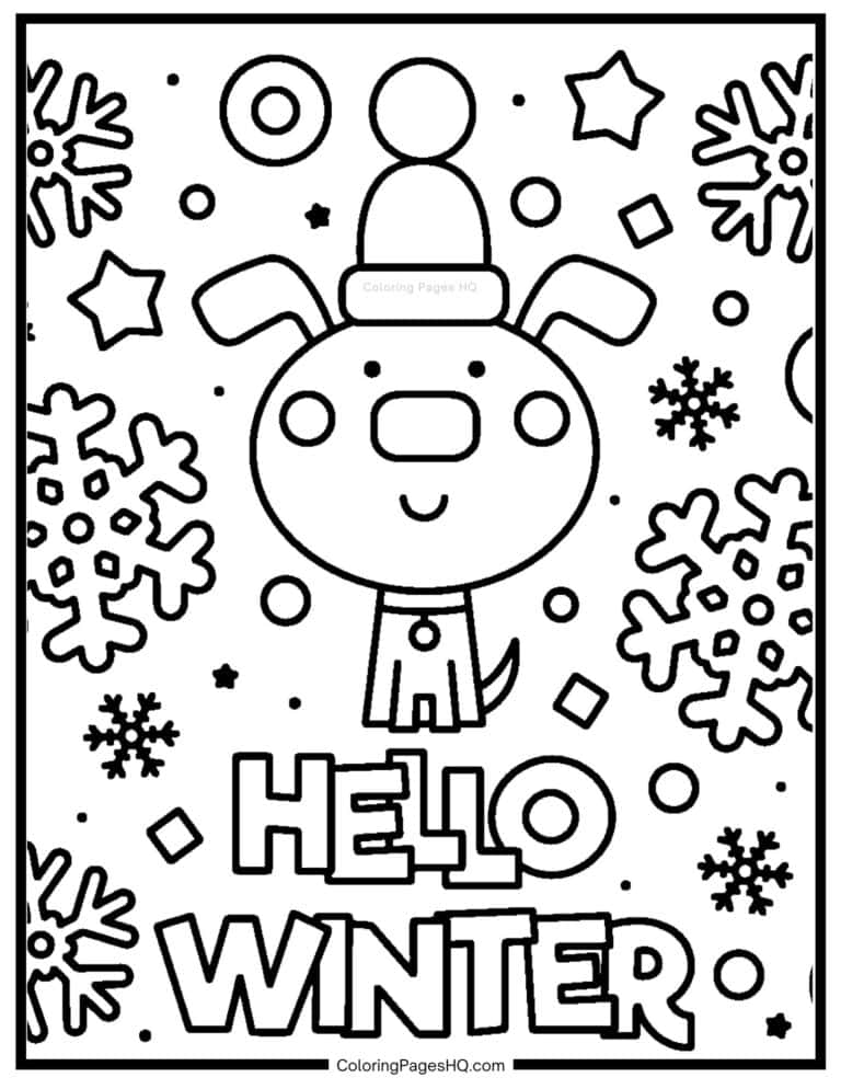 Winter Coloring Pages (Free PDF Printables) - Coloring Pages HQ