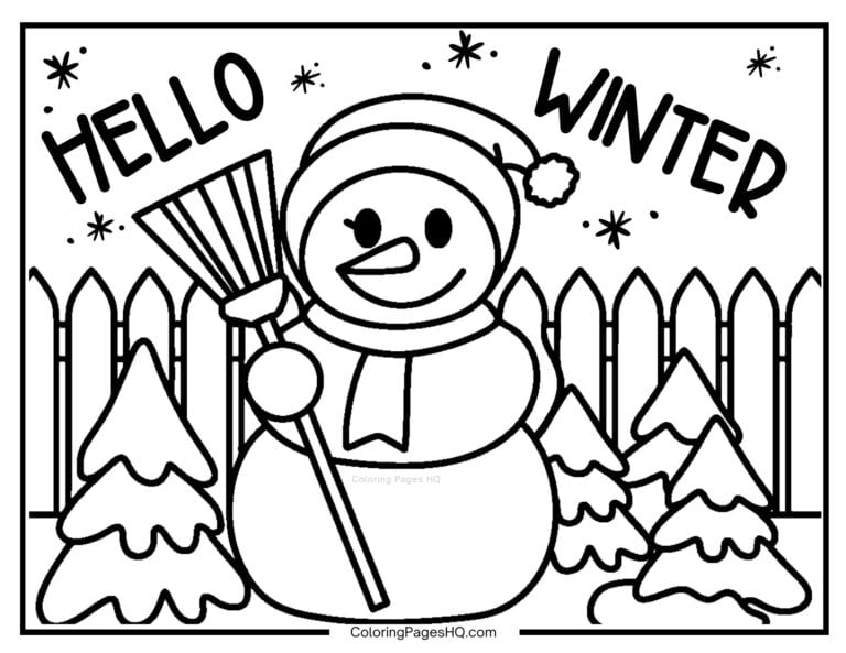 Winter Coloring Pages (Free PDF Printables) - Coloring Pages HQ
