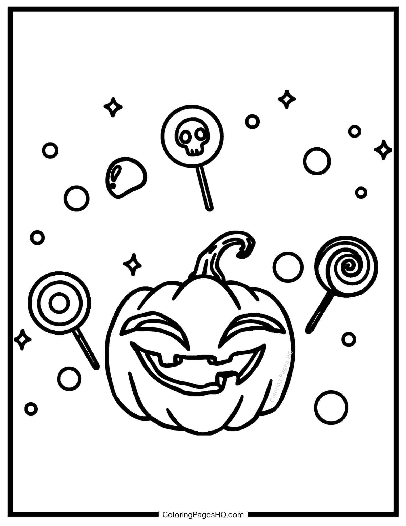 Halloween Candy Coloring Pages (Free PDF Printables) - Coloring Pages HQ