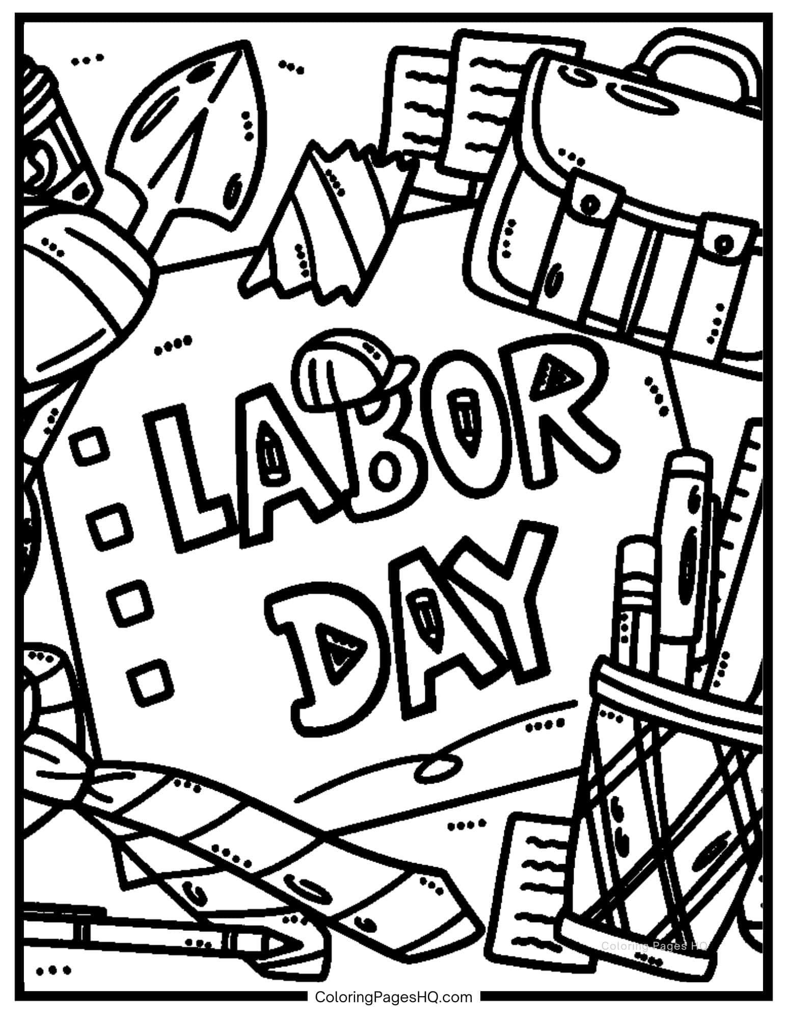 Labor Day Coloring Pages (Free PDF Printables) - Coloring Pages HQ