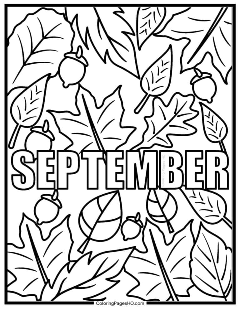 September Coloring Pages (Free PDF Printables) - Coloring Pages HQ