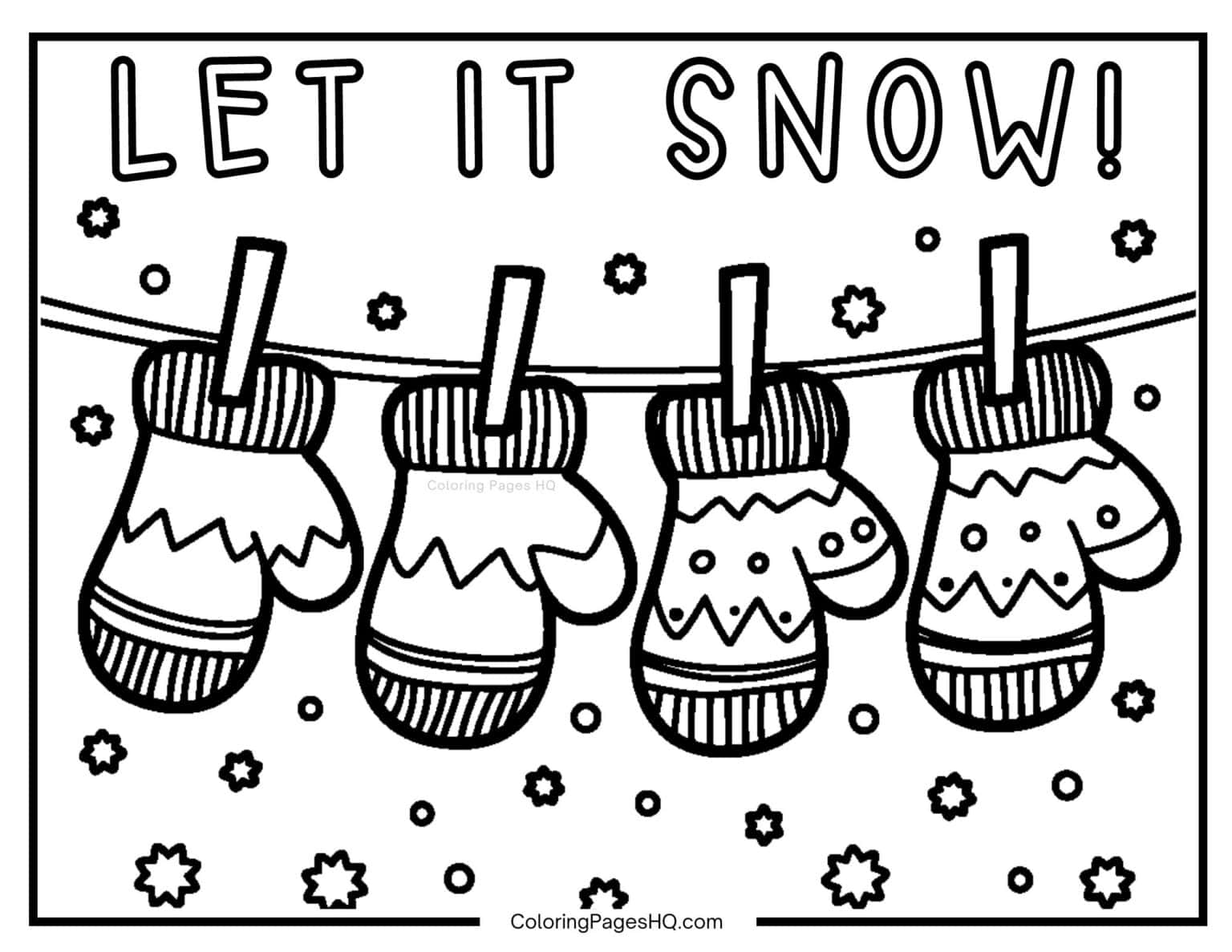 Winter Coloring Pages (Free PDF Printables) - Coloring Pages HQ