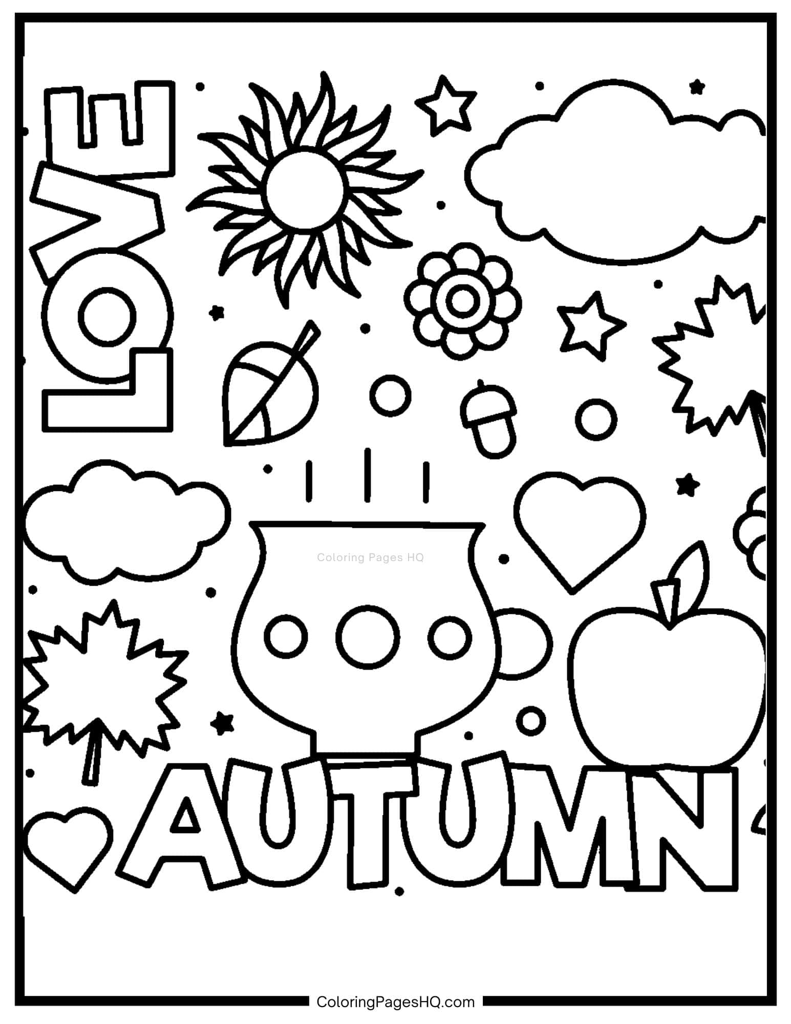 Fall Coloring Pages (Free PDF Printables) - Coloring Pages HQ