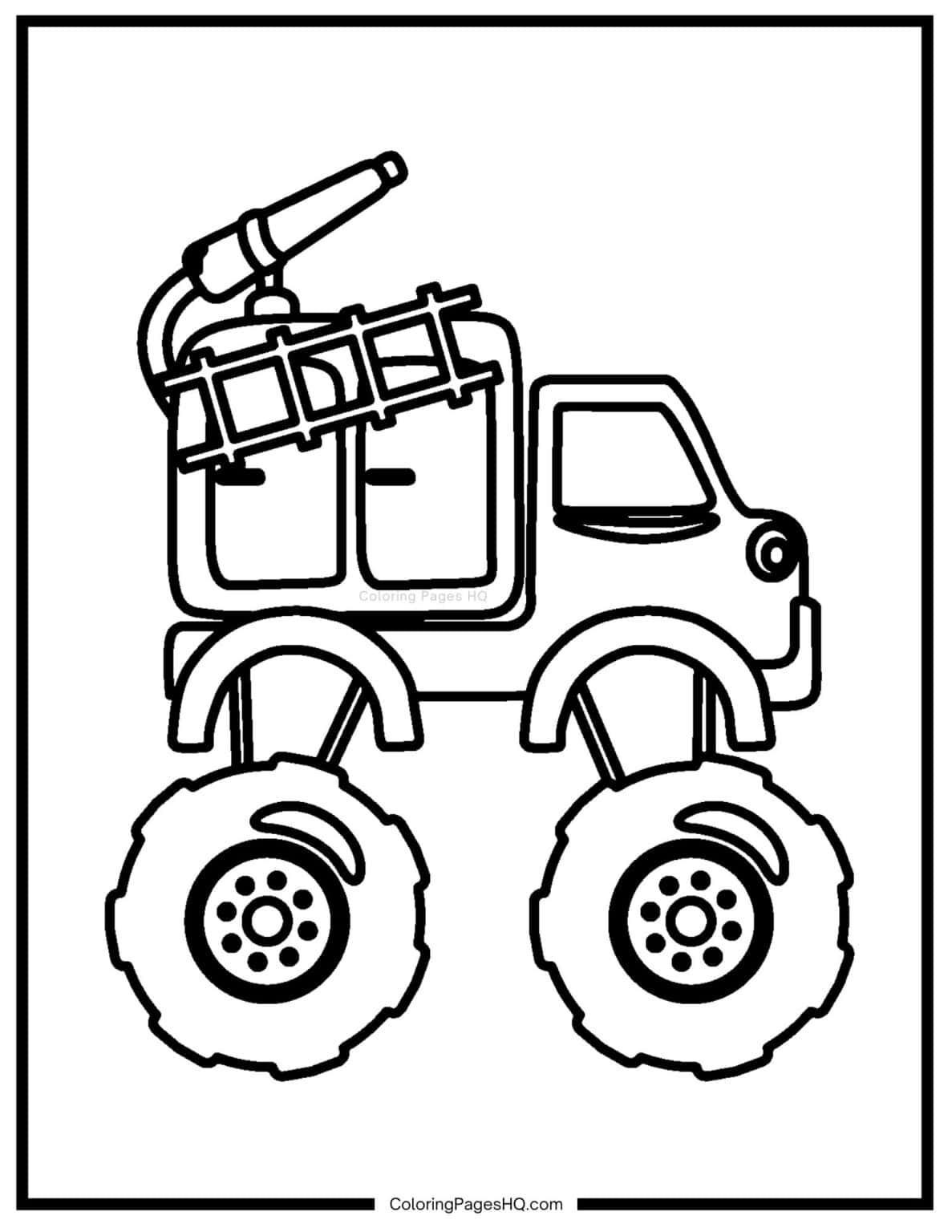 Cute Monster Truck Coloring Pages (Free PDF Printables) - Coloring Pages HQ