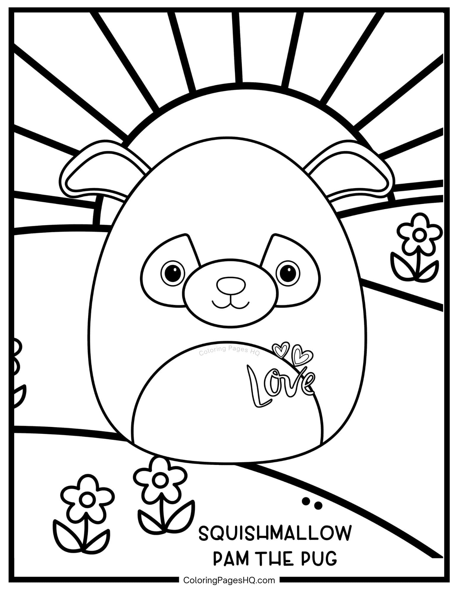 Cute Dog Squishmallow Coloring Pages (Free PDF Printables) - Coloring ...