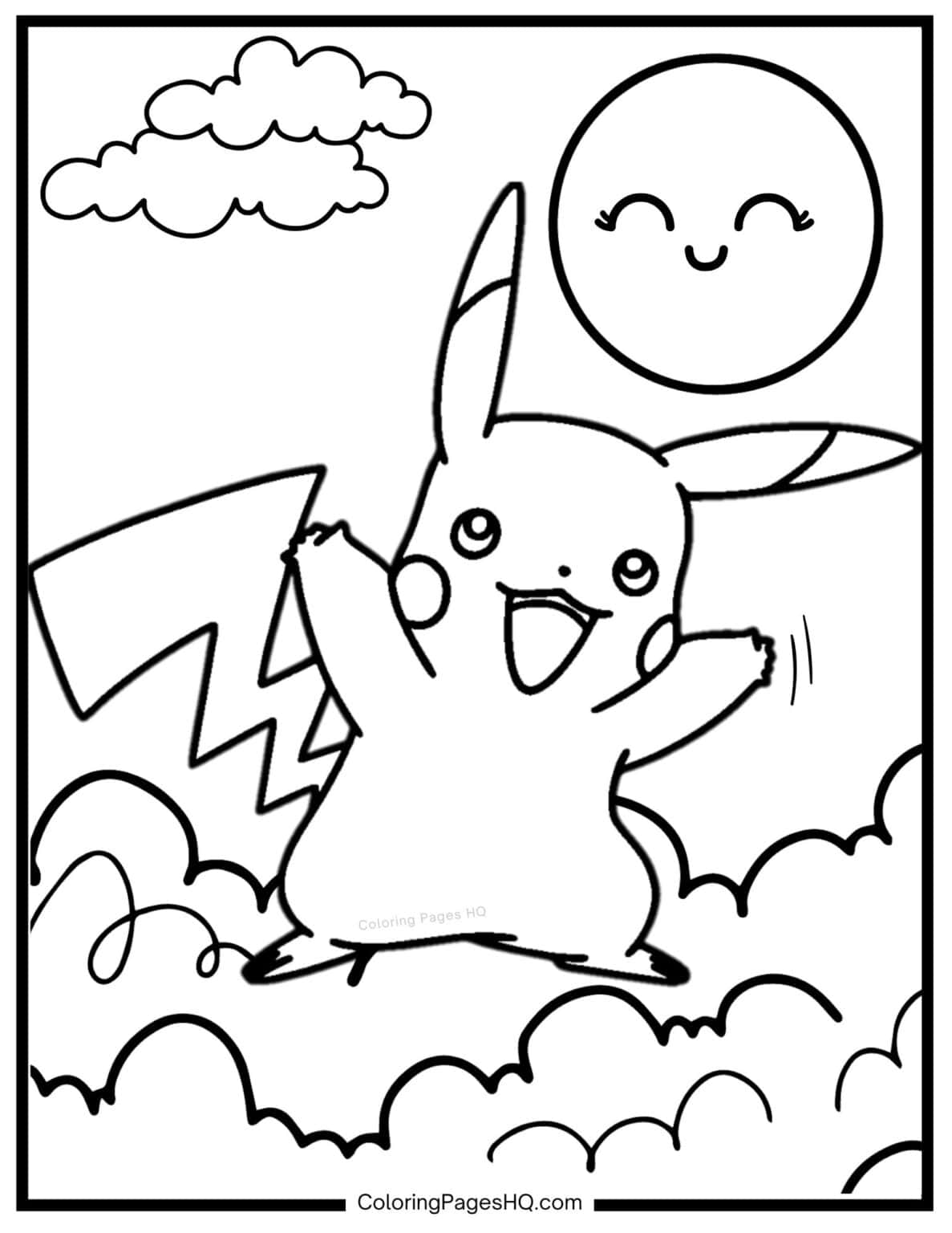 Pikachu Coloring Pages (Free PDF Printables) - Coloring Pages HQ