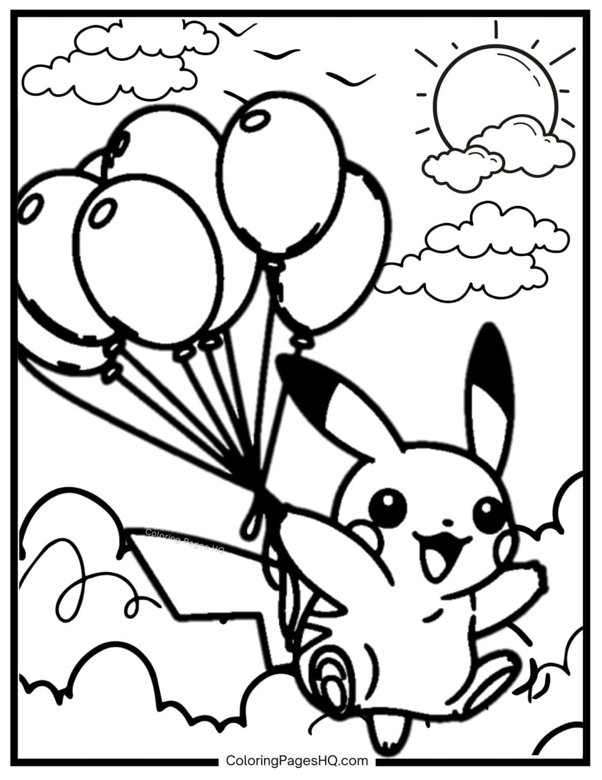 Pikachu Coloring Pages (Free PDF Printables) - Coloring Pages HQ