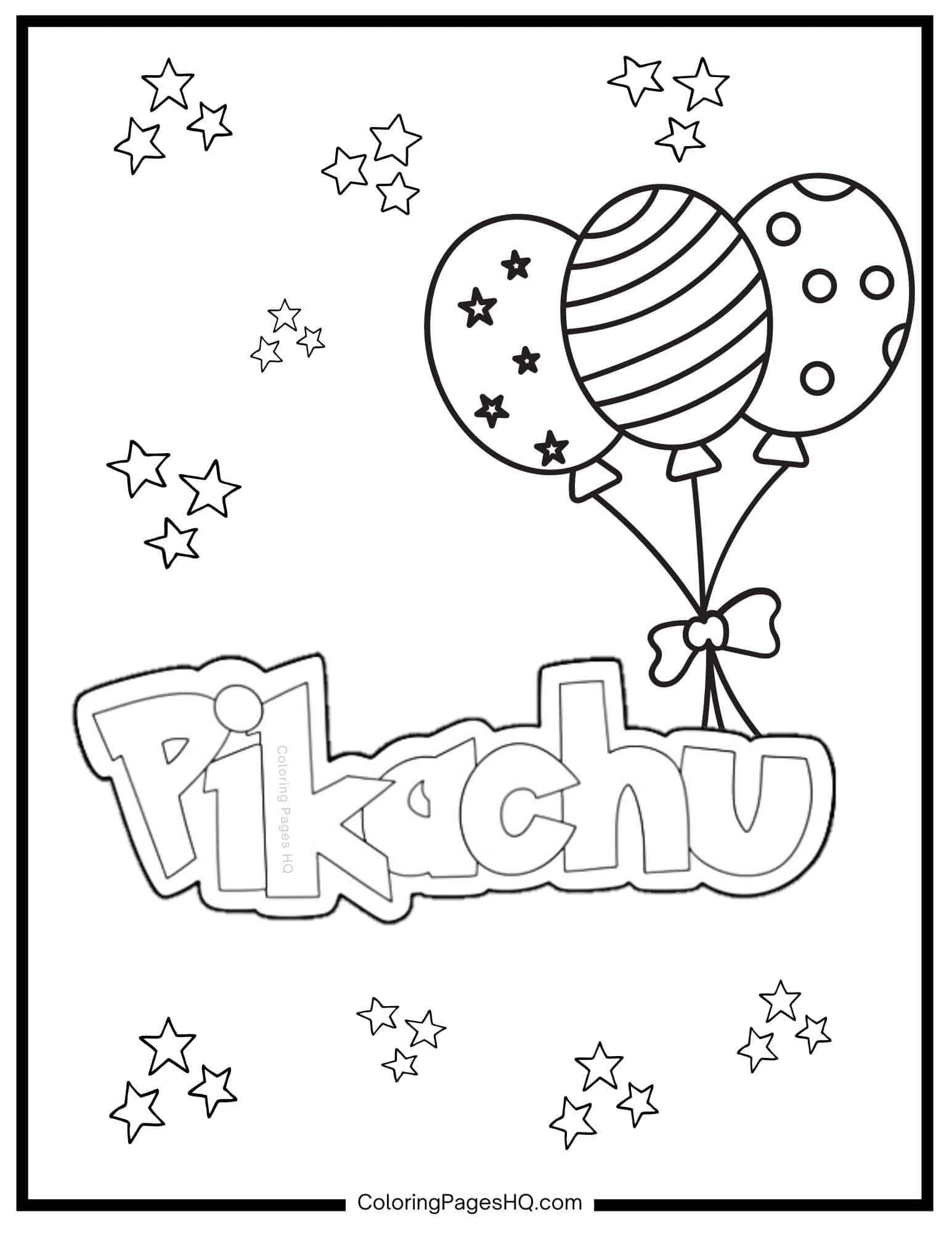 Pikachu Coloring Pages (Free PDF Printables) - Coloring Pages HQ