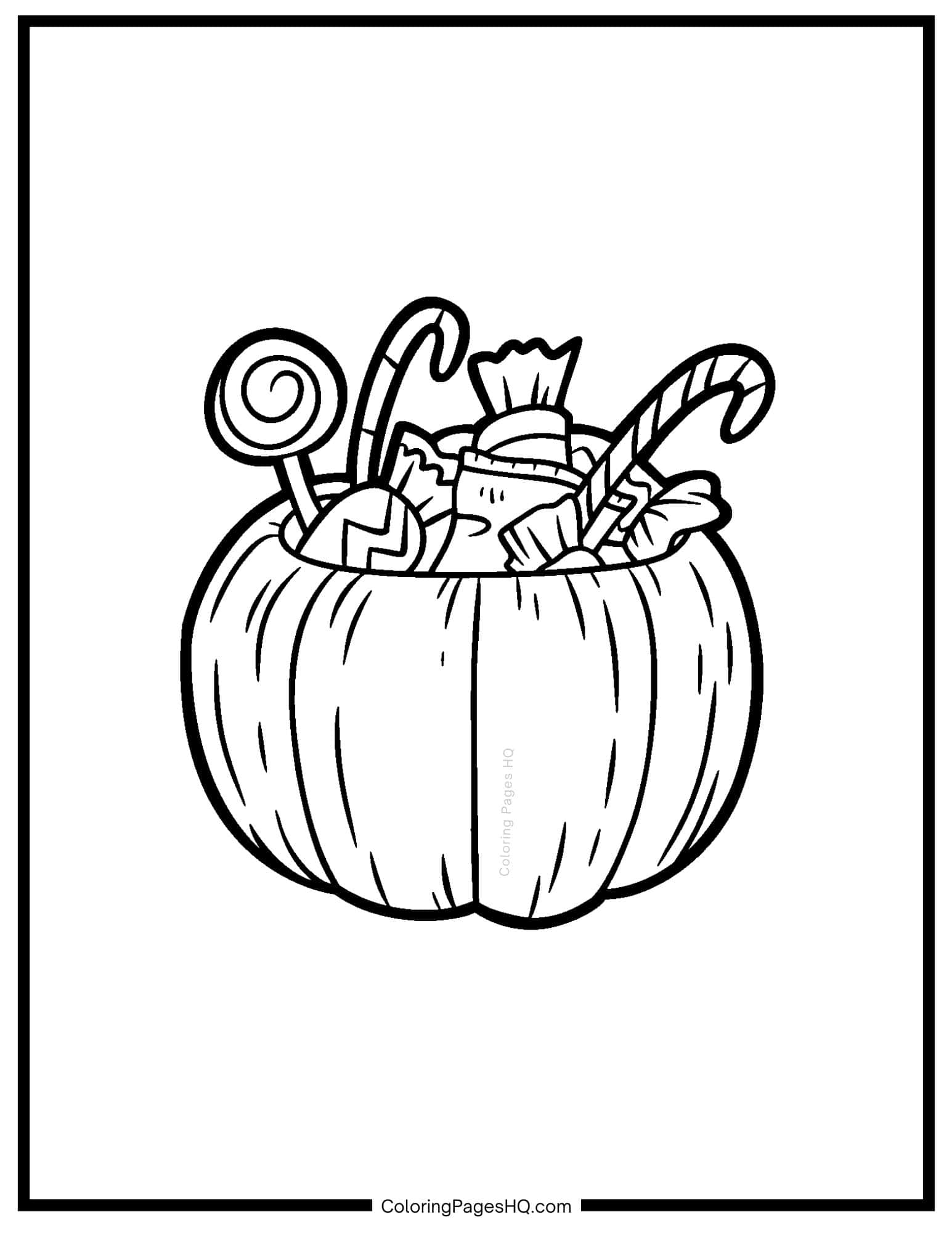 Halloween Candy Coloring Pages (Free PDF Printables) - Coloring Pages HQ