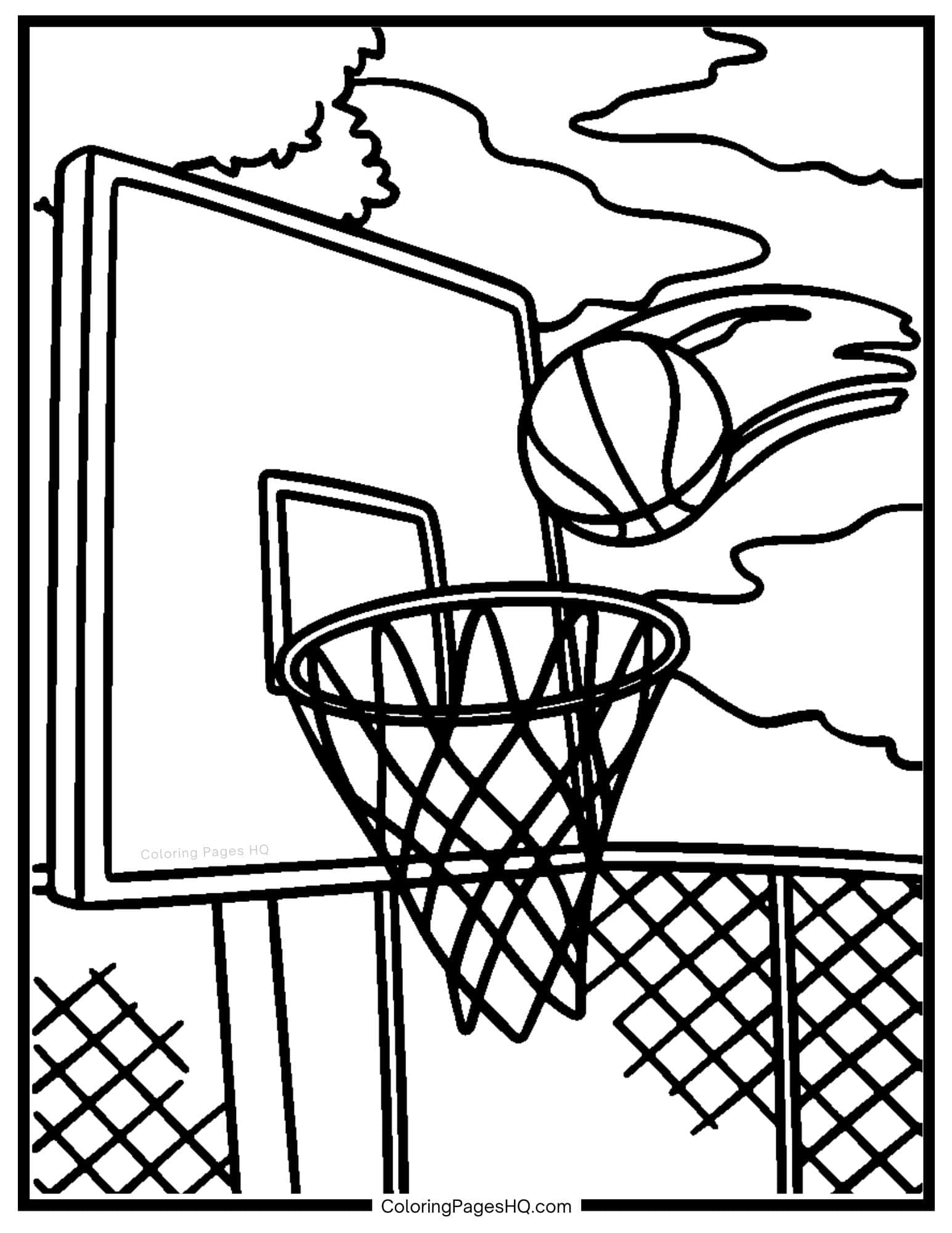 Cute Basketball Coloring Pages (Free PDF Printables) - Coloring Pages HQ
