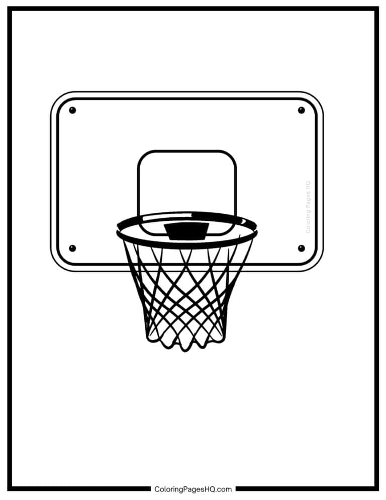 Cute Basketball Coloring Pages (Free PDF Printables) - Coloring Pages HQ
