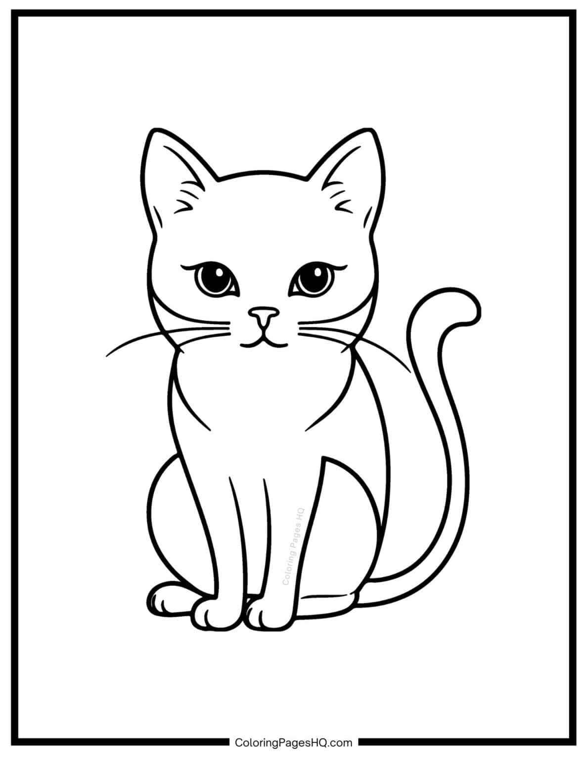Cute Cat Coloring Pages (Free PDF Printables) - Coloring Pages HQ