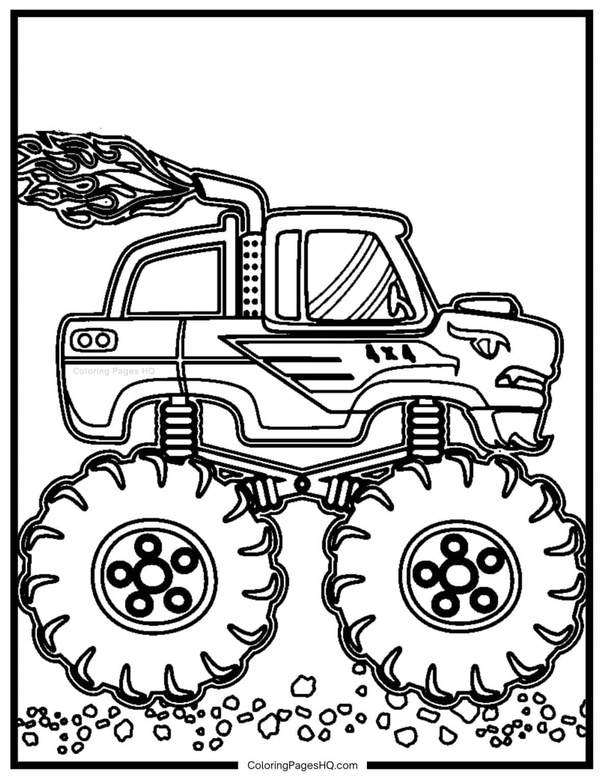 Cute Monster Truck Coloring Pages (Free PDF Printables) - Coloring Pages HQ