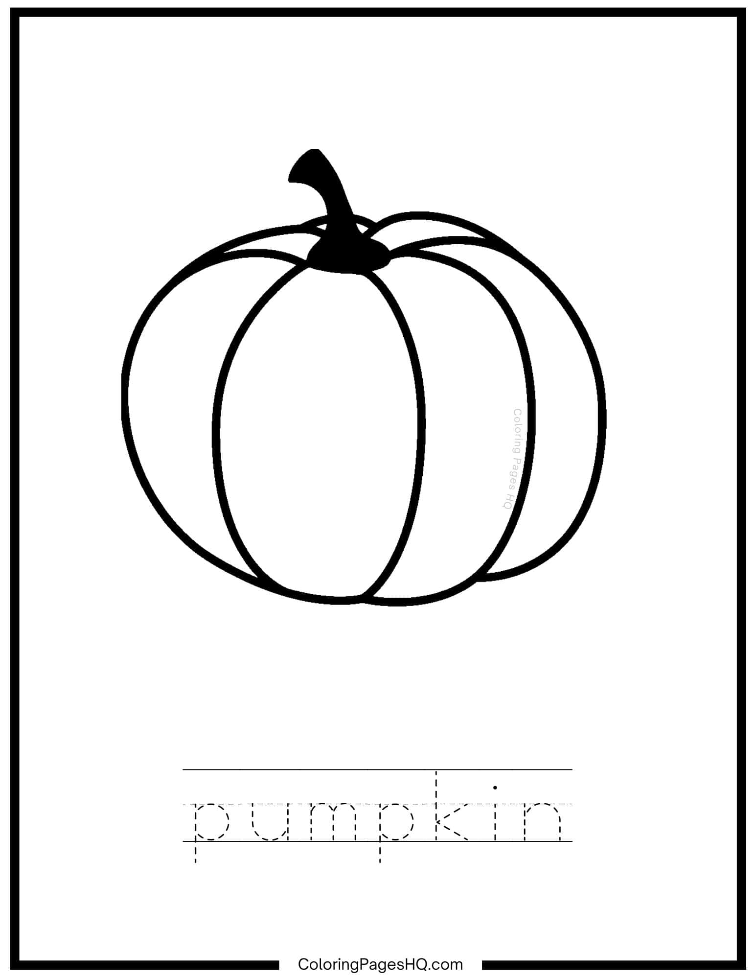 Pumpkin Coloring Pages (Free PDF Printables) - Coloring Pages HQ
