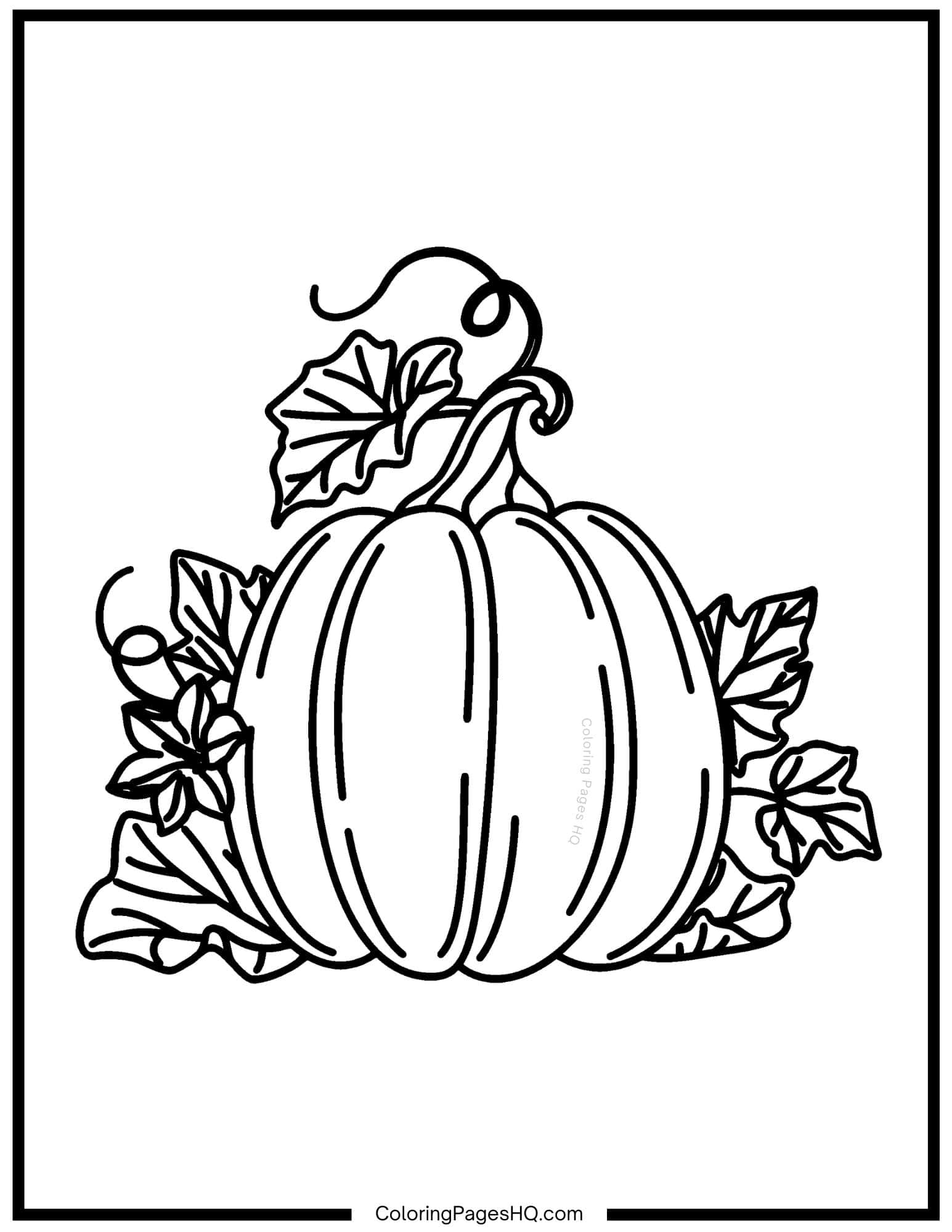 Pumpkin Coloring Pages (Free PDF Printables) - Coloring Pages HQ